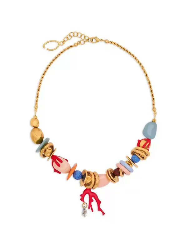 Oscar De La Renta Beaded Necklace - Gold