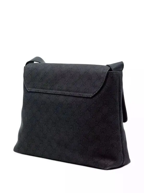 Gucci Gg Denim Messenger Bag - Black | Editorialist Gucci Black Denim Crossbody/Messenger Bag Black main image 0