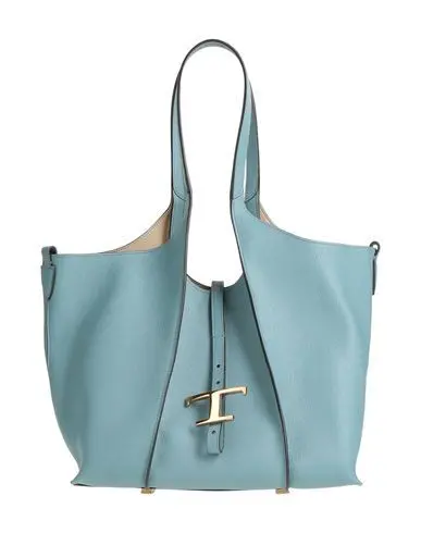 TOD'S Slate Calfskin Shoulder Bag - Blue