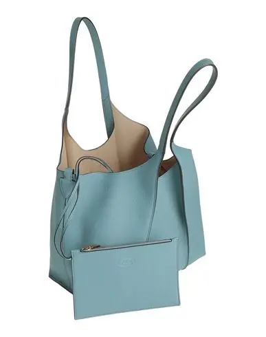 TOD'S Slate Calfskin Shoulder Bag - Blue