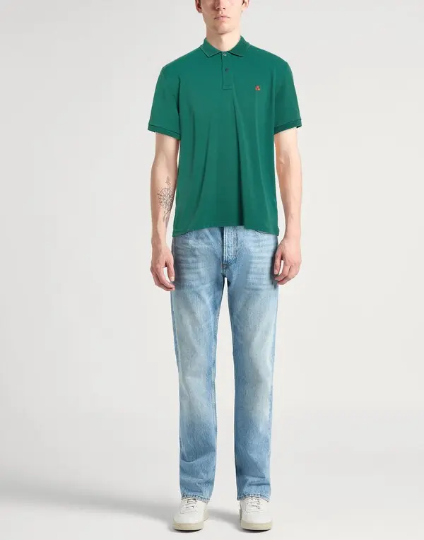 Peuterey Polo Shirt Emerald Size Polyamide, Elastane