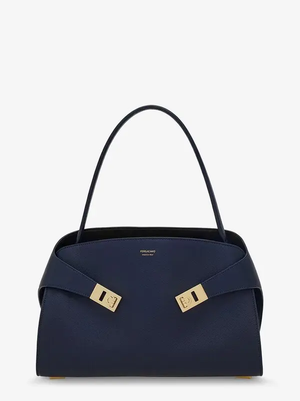 FERRAGAMO Leather Hug Shoulder Bag