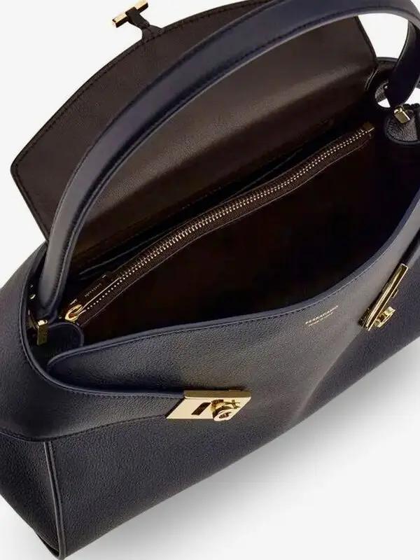 FERRAGAMO Leather Hug Shoulder Bag