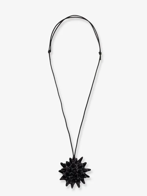 MATA STUDIO Riccio Glazed Ceramic Necklace - Black