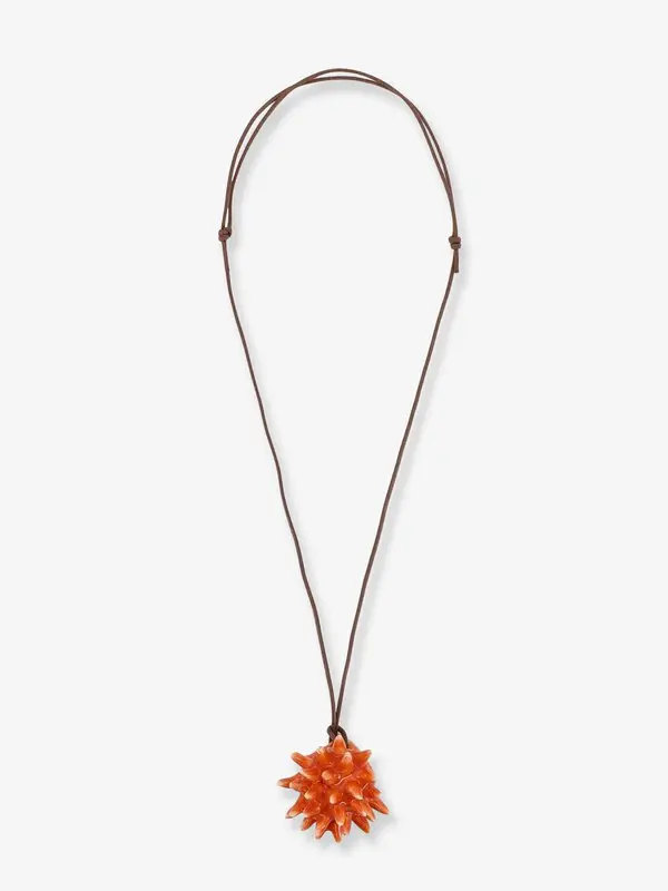 MATA STUDIO Riccio Glazed Ceramic Necklace - Orange