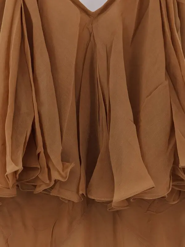 MES DEMOISELLES Long Viscose Dress - Brown