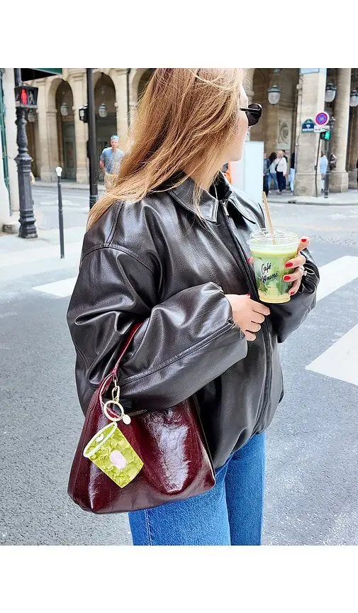 SOLAR ECLIPSE Hand-painted Matcha Bag Charm + Keychain