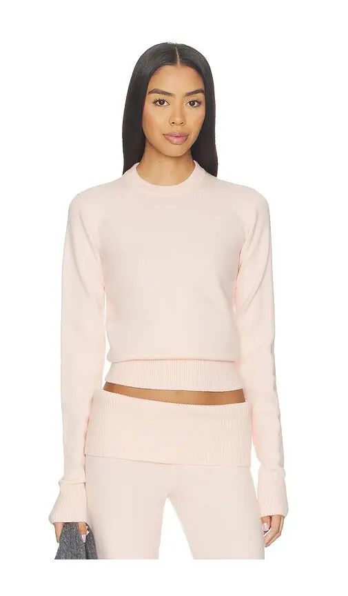 SKIMS Wool Cashmere Crew Neck Sweater - Primrose