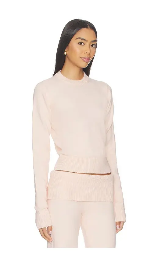 SKIMS Wool Cashmere Crew Neck Sweater - Primrose