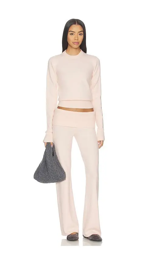 SKIMS Wool Cashmere Crew Neck Sweater - Primrose