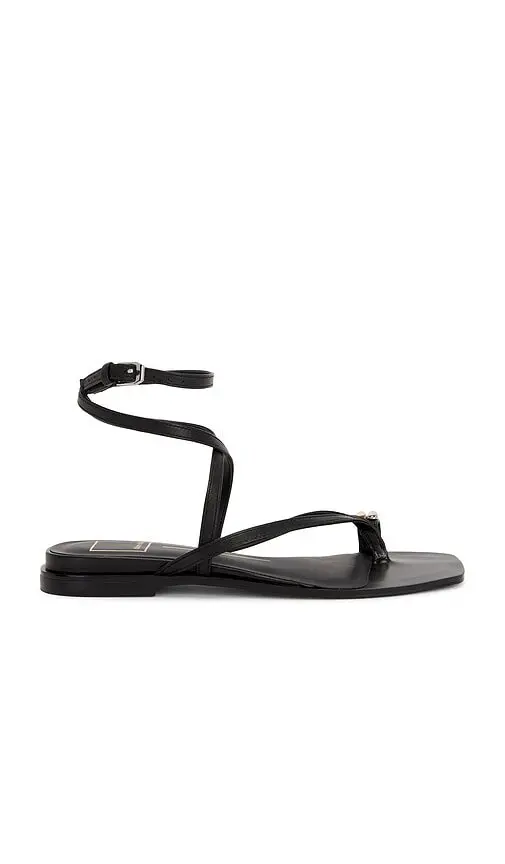 Dolce Vita Strappy Square Toe Sandal With Ankle Buckle - Black