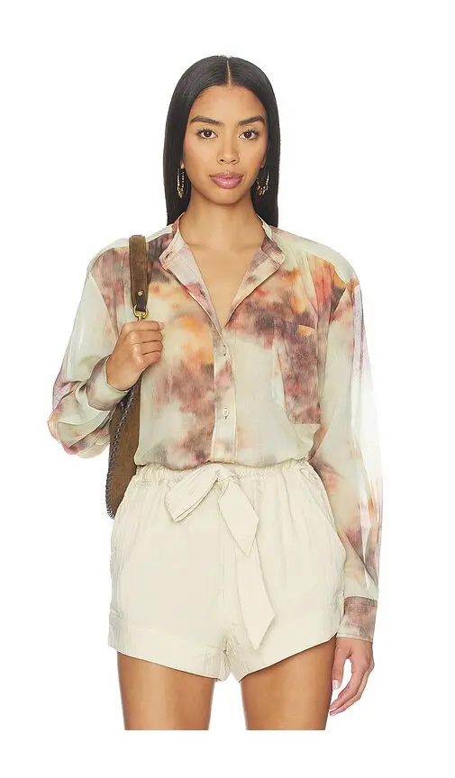 Isabel Marant Étoile Printed Cotton Voile Shirt - Beige