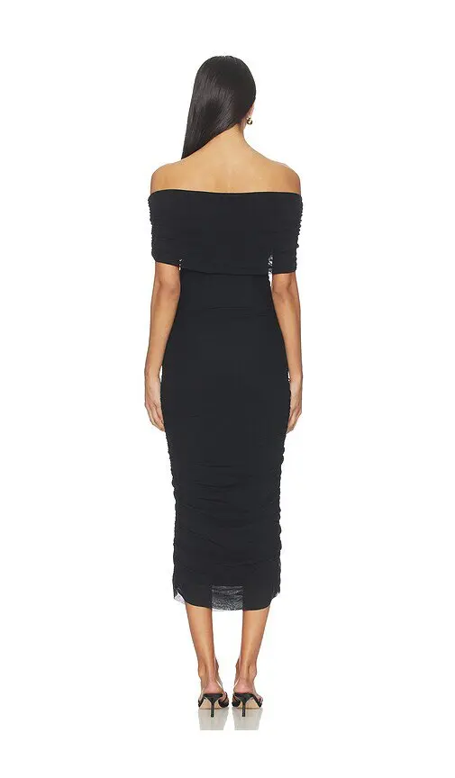 bumpsuit off the shoulder evening dress BUMPSUIT: Off-The-Shoulder Evening Dress (Black) – Bump City main image 0