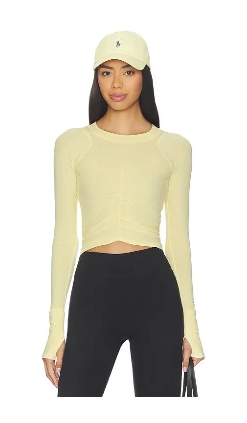 Free People X Tempo Ruched Long Sleeve Top - Sunlit