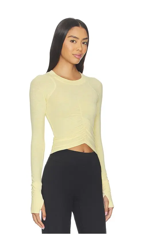 Free People X Tempo Ruched Long Sleeve Top - Sunlit