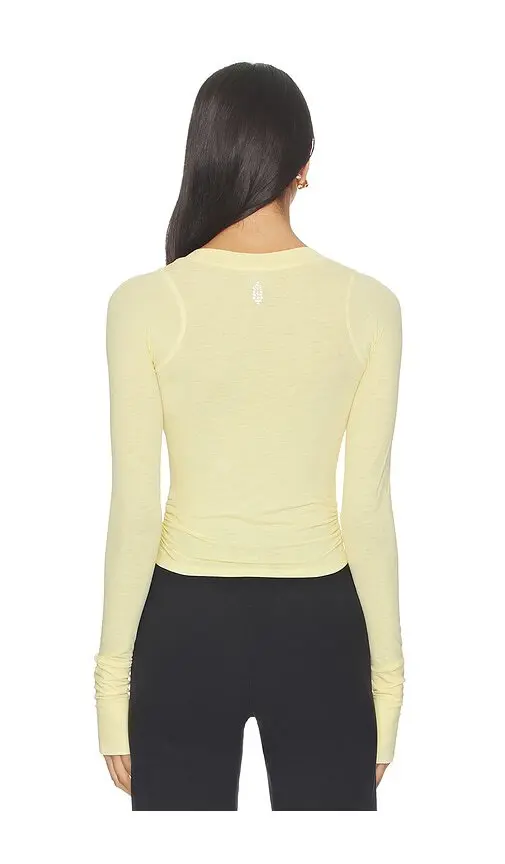 Free People X Tempo Ruched Long Sleeve Top - Sunlit