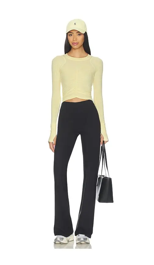 Free People X Tempo Ruched Long Sleeve Top - Sunlit