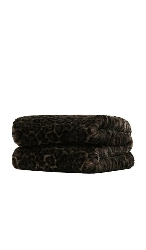 Apparis Brady Blanket In Brown - Dark Leopard
