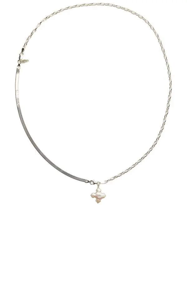 SANTANGELO High On Hope Alta Pearl Cross Necklace - Freshwater Pearl & Sterling Silver