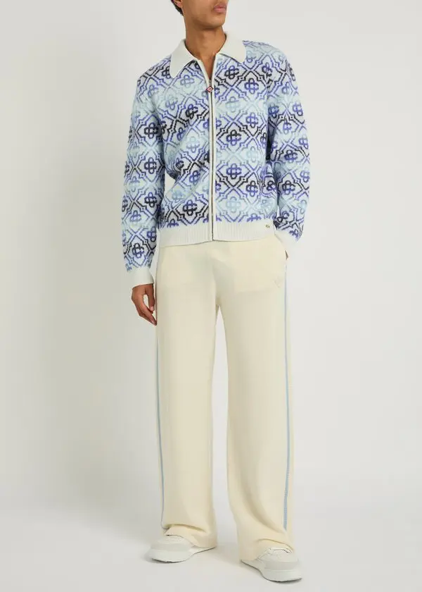 Casablanca Monogram Wool-blend Cardigan - Multicoloured 1