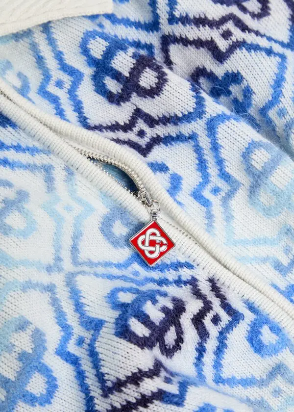 Casablanca Monogram Wool-blend Cardigan - Multicoloured 1