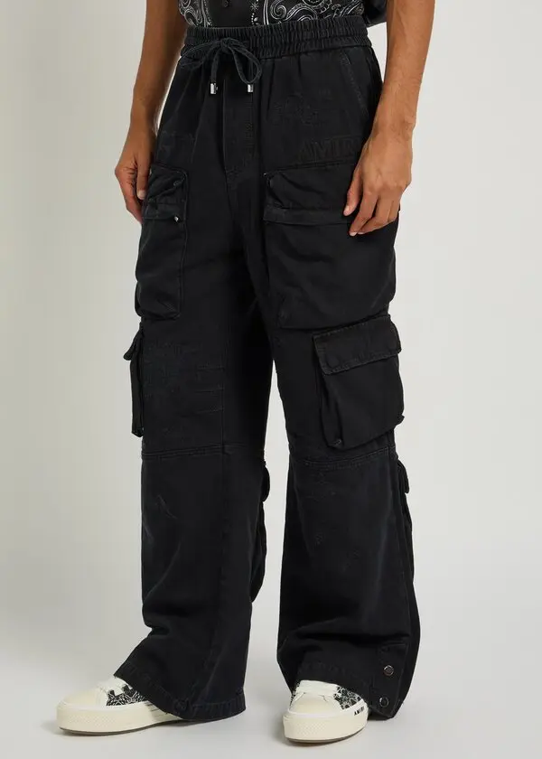 Amiri Distressed Denim Cargo Trousers