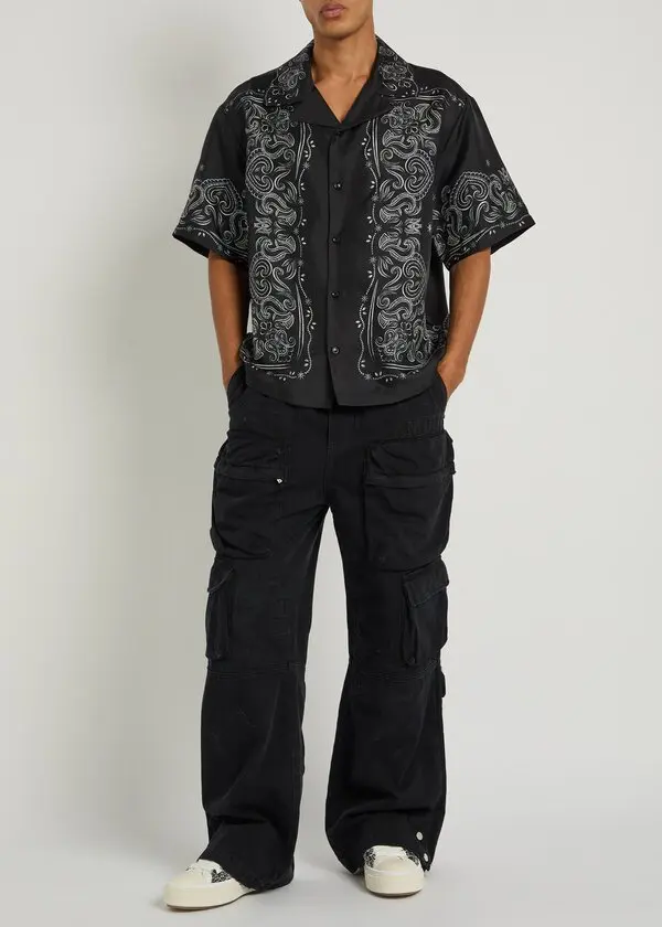 Amiri Distressed Denim Cargo Trousers