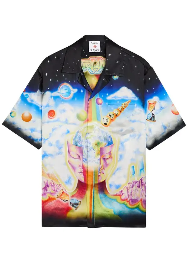 Casablanca The Essential Experience Printed Silk Shirt - Multicoloured 1