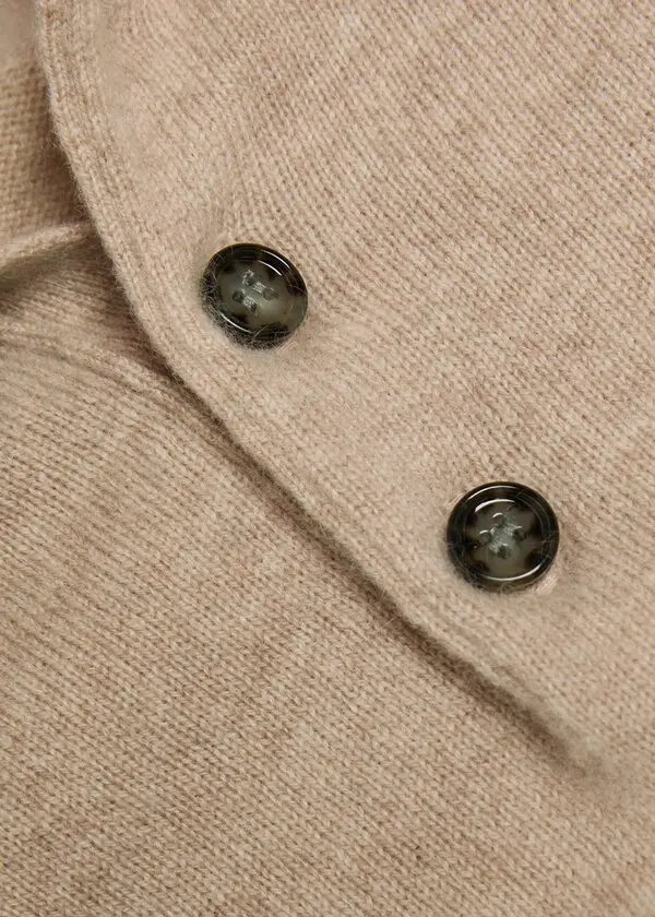 ALLUDE Cashmere Polo Jumper - Beige