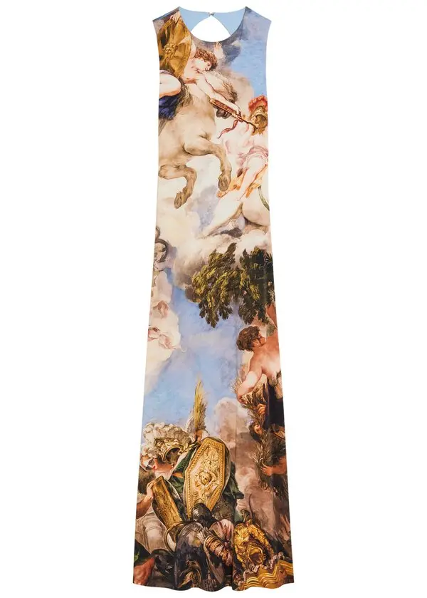 Alice + Olivia Delora Printed Jersey Maxi Dress - Multicoloured