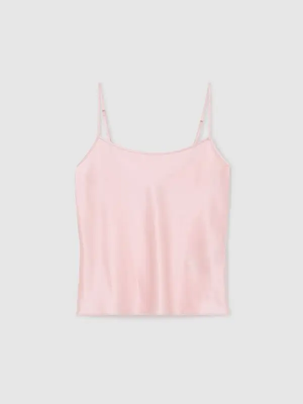 REISS Corey Silk Cami Top - Pink