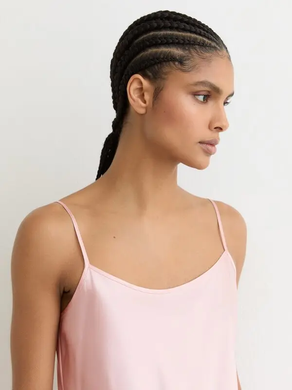 REISS Corey Silk Cami Top - Pink