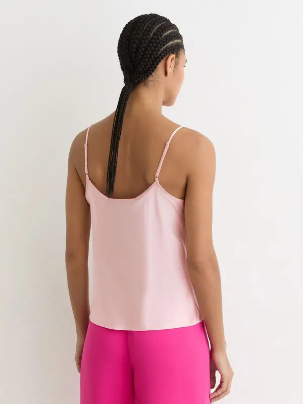 REISS Corey Silk Cami Top - Pink
