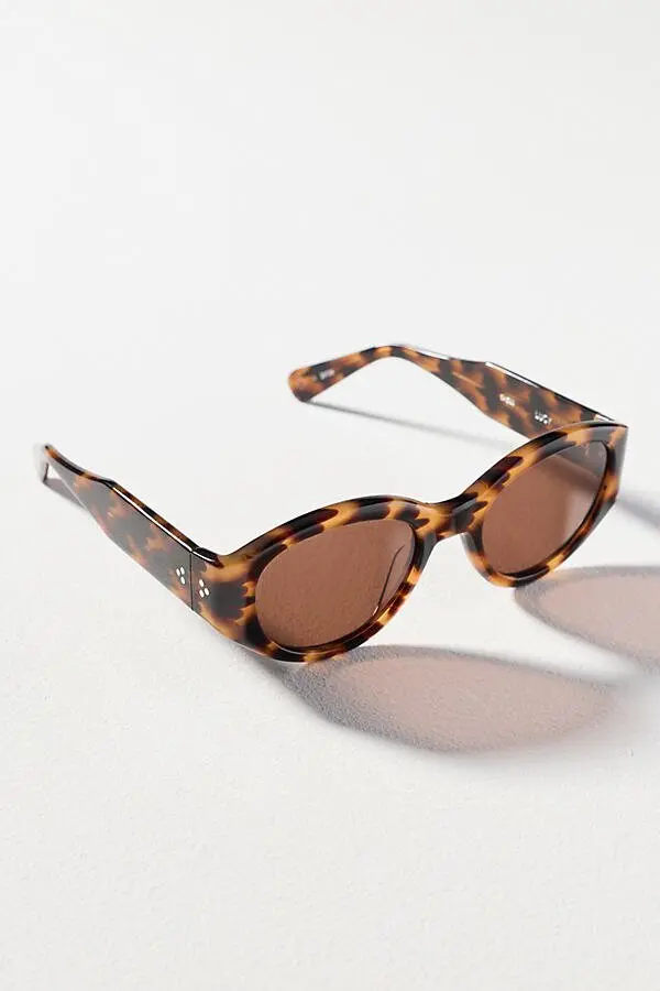 Krewe Lucy Oval Tortoiseshell Sunglasses