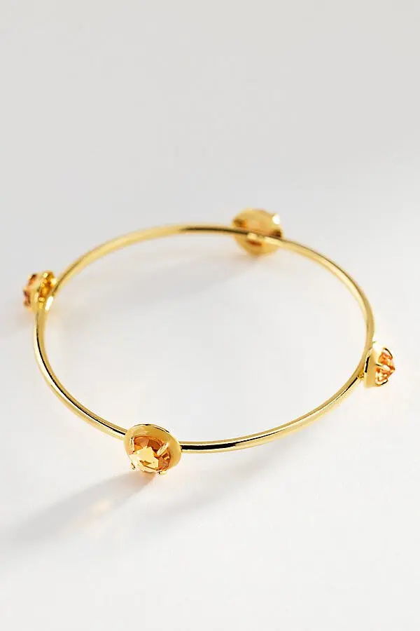 Anthropologie Gemstone Cuff Bracelet - Gold