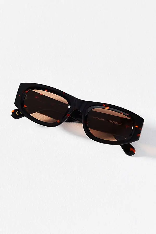 Anthropologie Sporty Rectangle Sunglasses - Tortoise