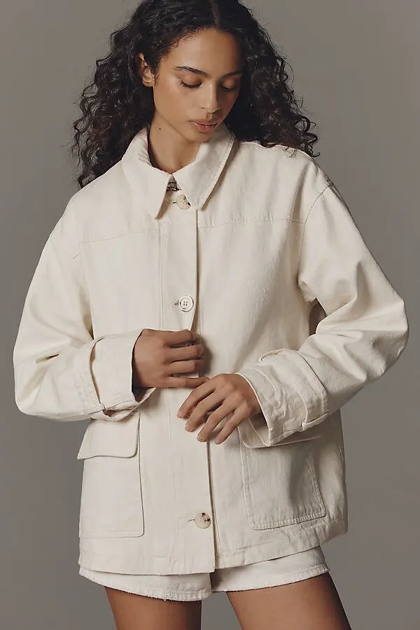 Maeve Sailor Collar Cotton Trench Coat