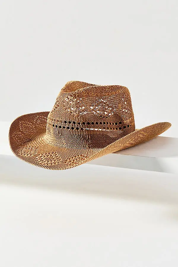 Anthropologie Straw Rancher Hat - Tan