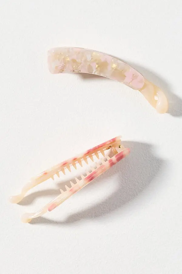 Anthropologie Resin Claw Clip - Pink