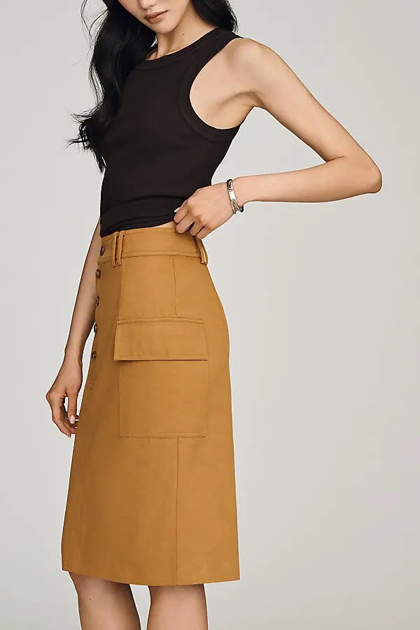 MARE MARE Belted Cargo Pencil Skirt