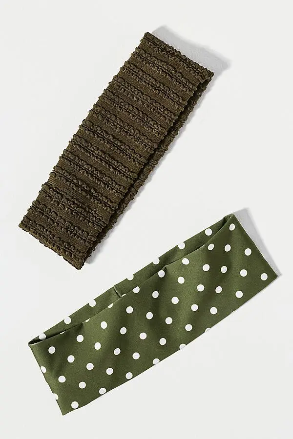 Anthropologie Hairband Set - Green/navy