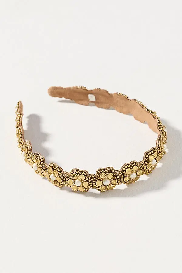 DEEPA Gurani Beaded Headband - Gold