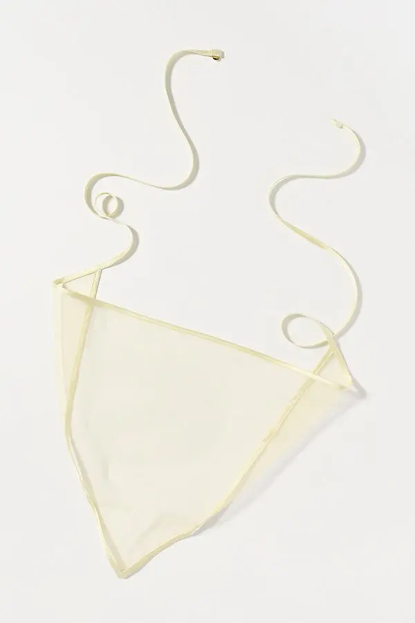 LELET NY Isla Sheer Hair Scarf - Butter Yellow