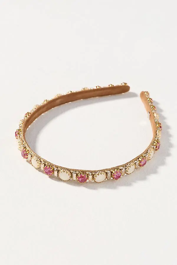 DEEPA Lynley Beaded Headband - Magenta