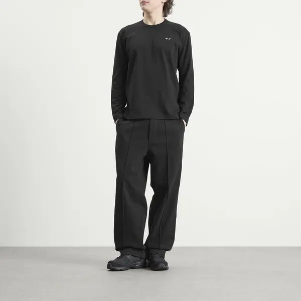 Play Comme Des Garcon Heart Long Sleeve T-shirt - Black