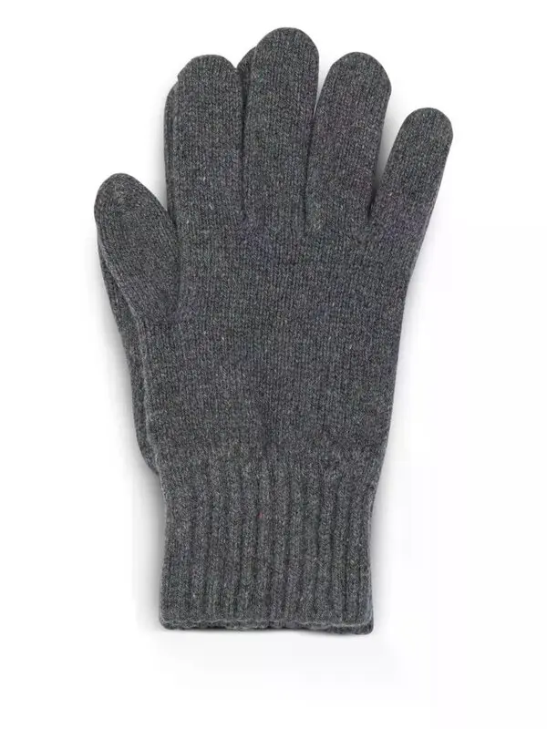 VIETTI MERCHANDISE Ribbed-trim Gloves - Grey