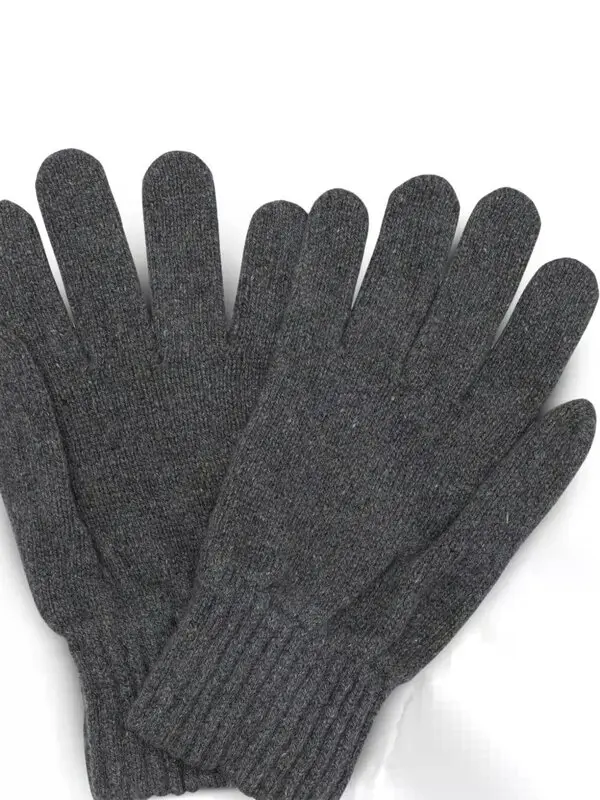 VIETTI MERCHANDISE Ribbed-trim Gloves - Grey
