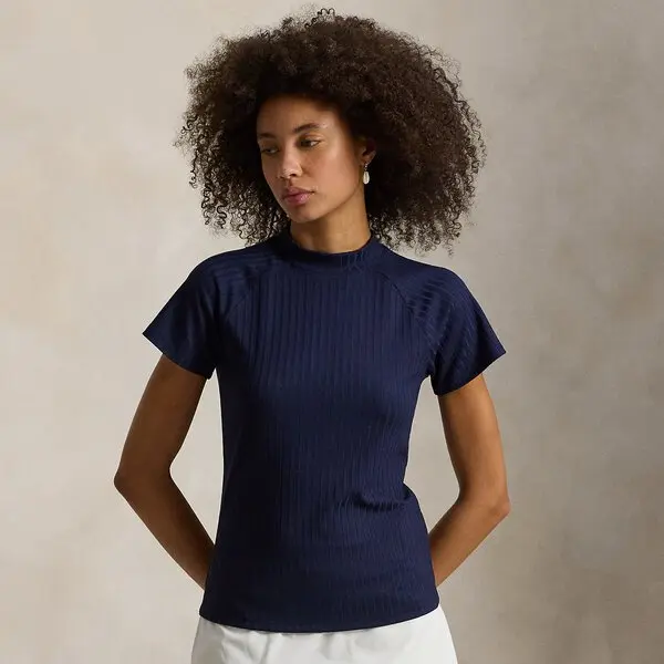 Ralph Lauren Ribbed Slim-fitting Mockneck - Refined Navy