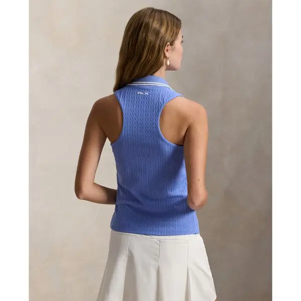 Ralph Lauren Slim Fit Sleeveless Racerback Polo Shirt