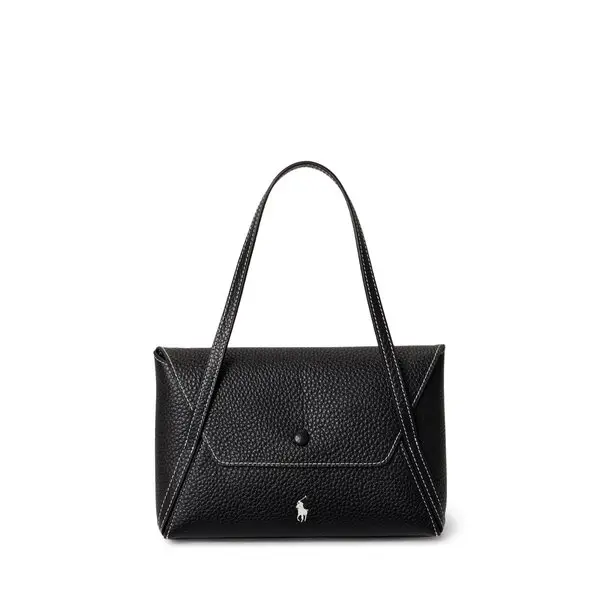 Ralph Lauren Polo Play Leather Mini Envelope Bag - Black